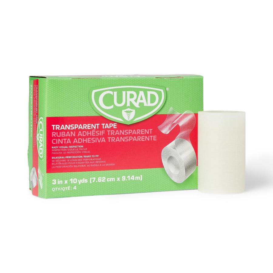 Medline CURAD Transparent Adhesive Plastic Tape , Plastic, Transparent ...