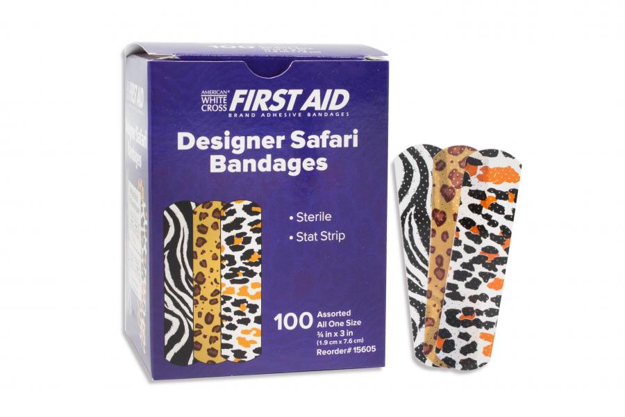 Dukal American White Cross Stat Strips Designer Safari Adhesive Strips ...