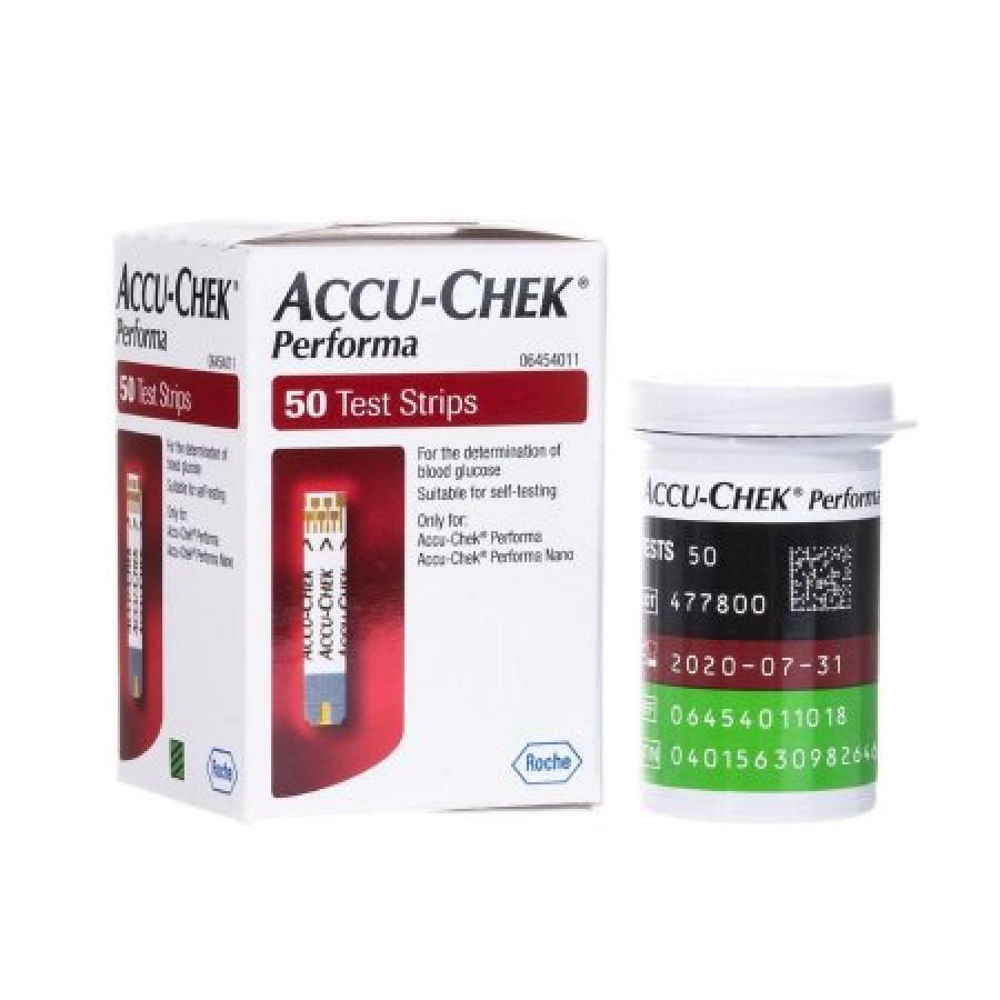 Accu-Chek Performa Blood Glucose Test Strips, 50 Strips per Pack, For ...