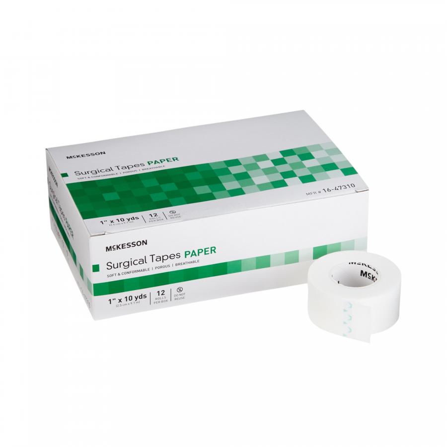 McKesson Surgical Tape, Paper, 1 Inch x 10 Yards, White, Non-Sterile ...