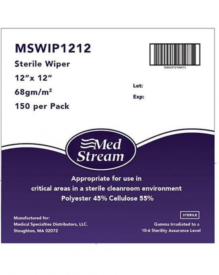 McKesson Dry Surface Wipes, Sterile, Polyester / Cellulose, 12 x 12 ...
