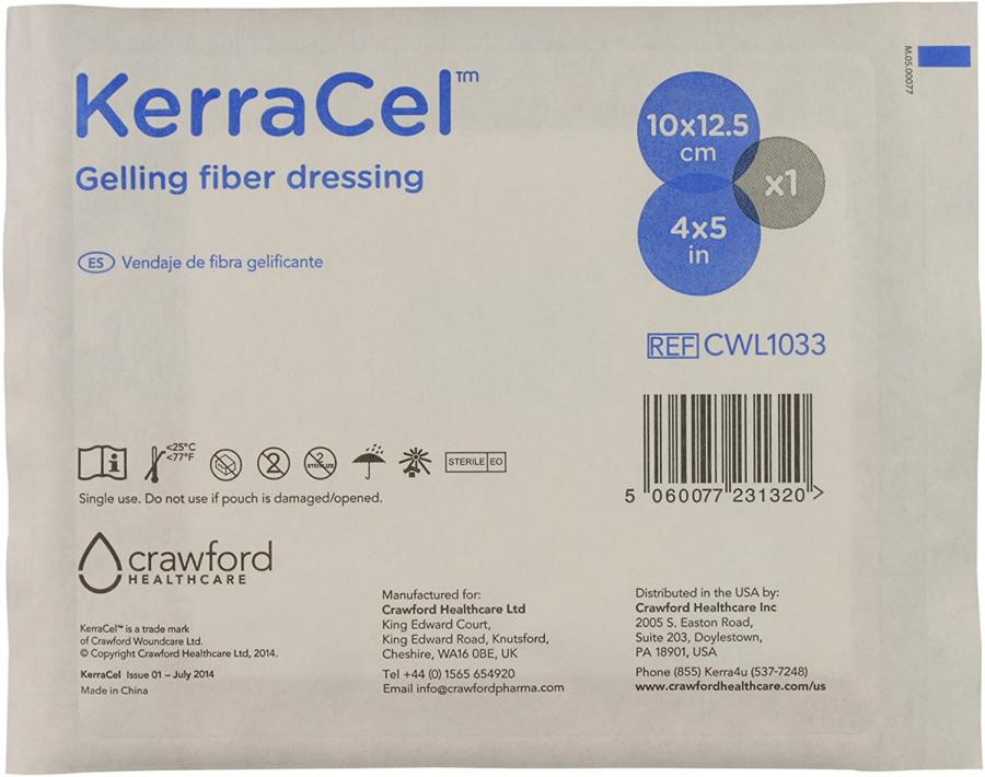 3M Acelity Kerracel Gelling Fiber Dressings, 4 x 5 In., White ...