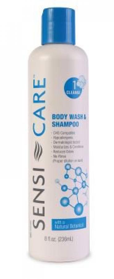Medline Sensi-Care No-Rinse Shampoo and Body Wash, Rinse-Free, Coconut ...