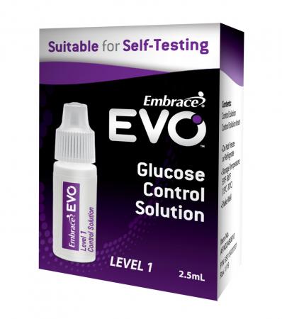 Embrace EVO Glucose Control Solution, For Use with Embrace EVO Blood ...