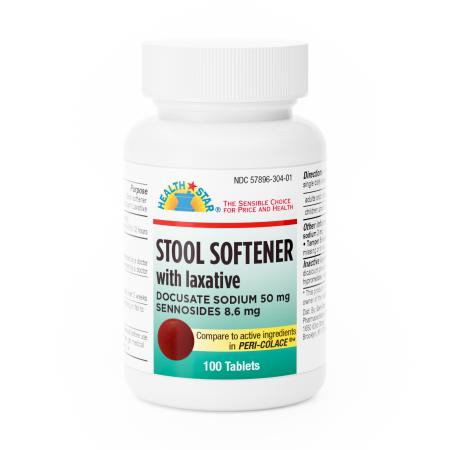 Geri-Care Health Star Stool Softener and Laxative, 50mg Docusate Sodium ...