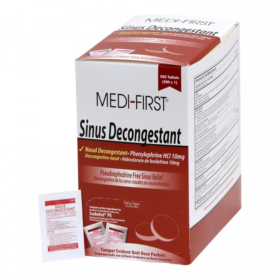 Medique Products Medi-First Sinus Relief, Individual Packet, Tablet, 10 ...