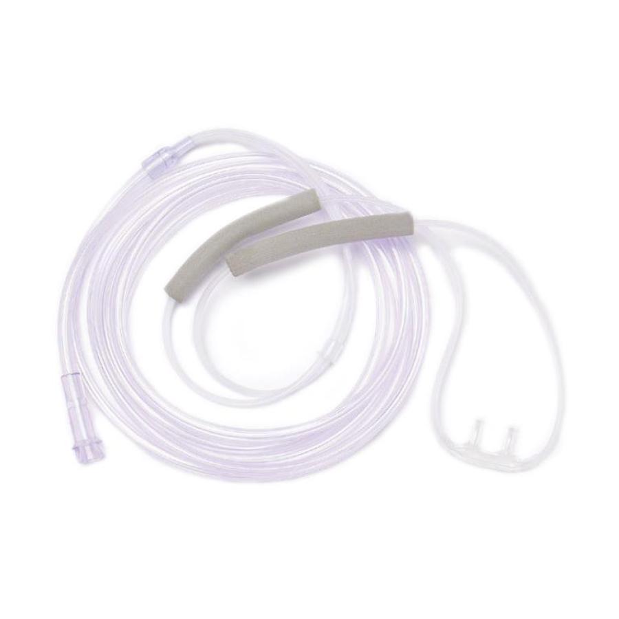 Medline Soft-Touch Oxygen Cannulas with Foam Ear Covers , Clear, Soft ...