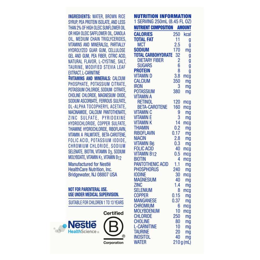 Compleat Pediatric Standard 1.0 Cal, Vanilla, 8.45 oz., Plant Based ...