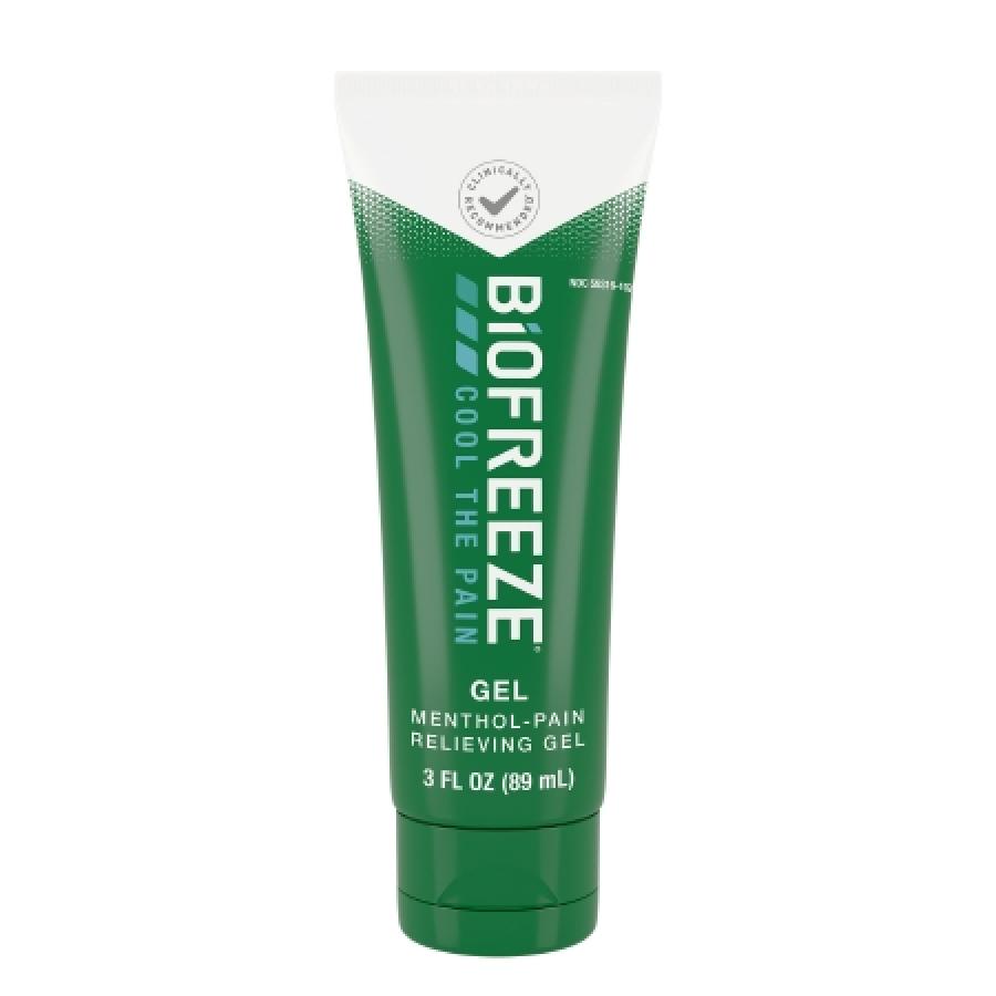Biofreeze Pain Relieving Topical Gel, 3 ounce, Menthol, Green Gel, 24 ...