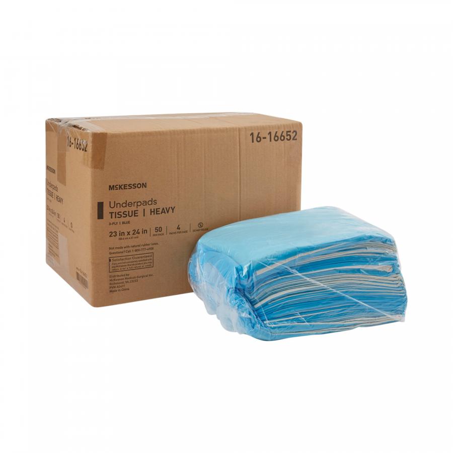 McKesson Procedure Underpad, 23 x 24 Inch, 200 Count, #16-16652