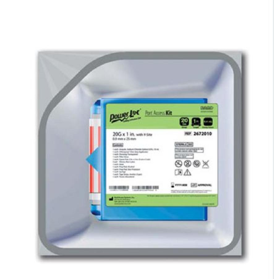 BD PowerLoc Port Access Kits, Sterile, 20 Gauge, Plastic, Winged Hub, 1 ...