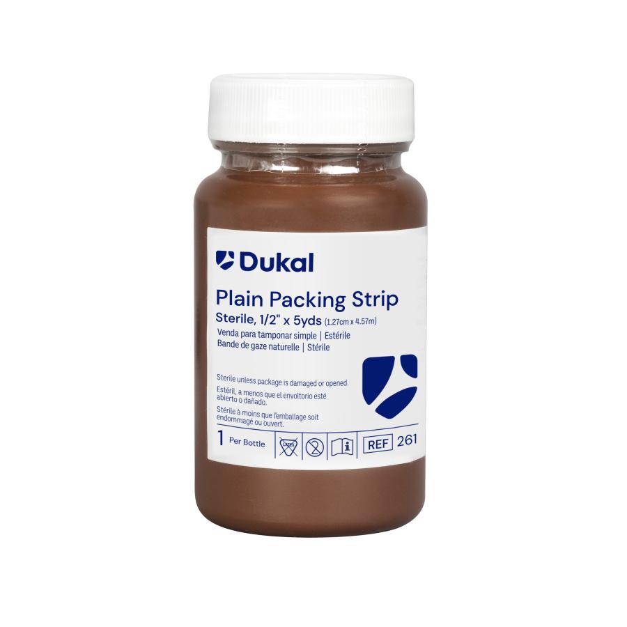 Dukal Plain Packing Strip, Gauze, Non-impregnated, 1/2 Inch x 5 Yards ...