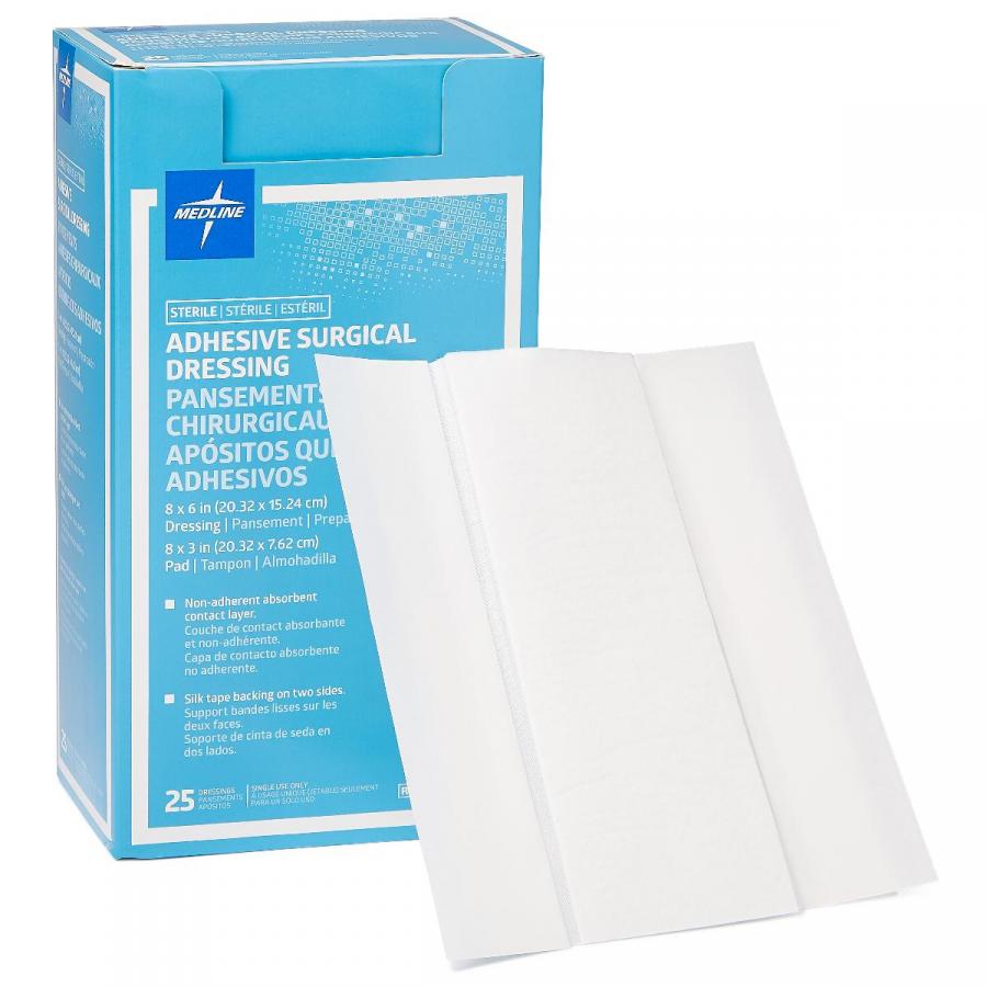Medline Adhesive Surgical Dressing, Sterile, #NON4313