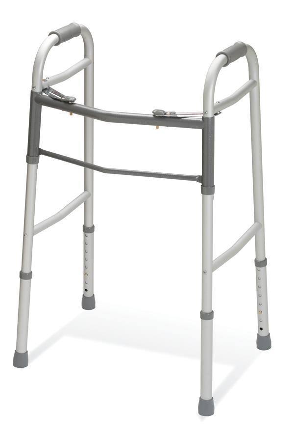 Medline Guardian Adult Folding Walker, Aluminum, Height Adjustable, 300 ...