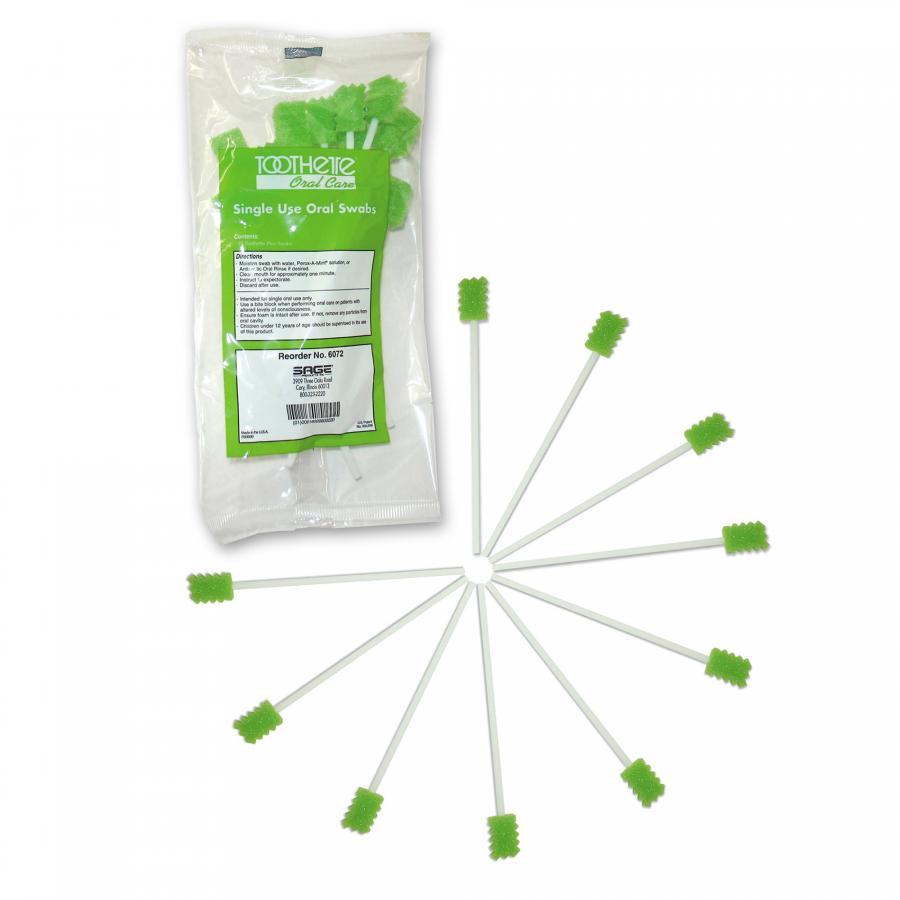 Stryker Toothette Plus Swabs, 10 Count, #6072