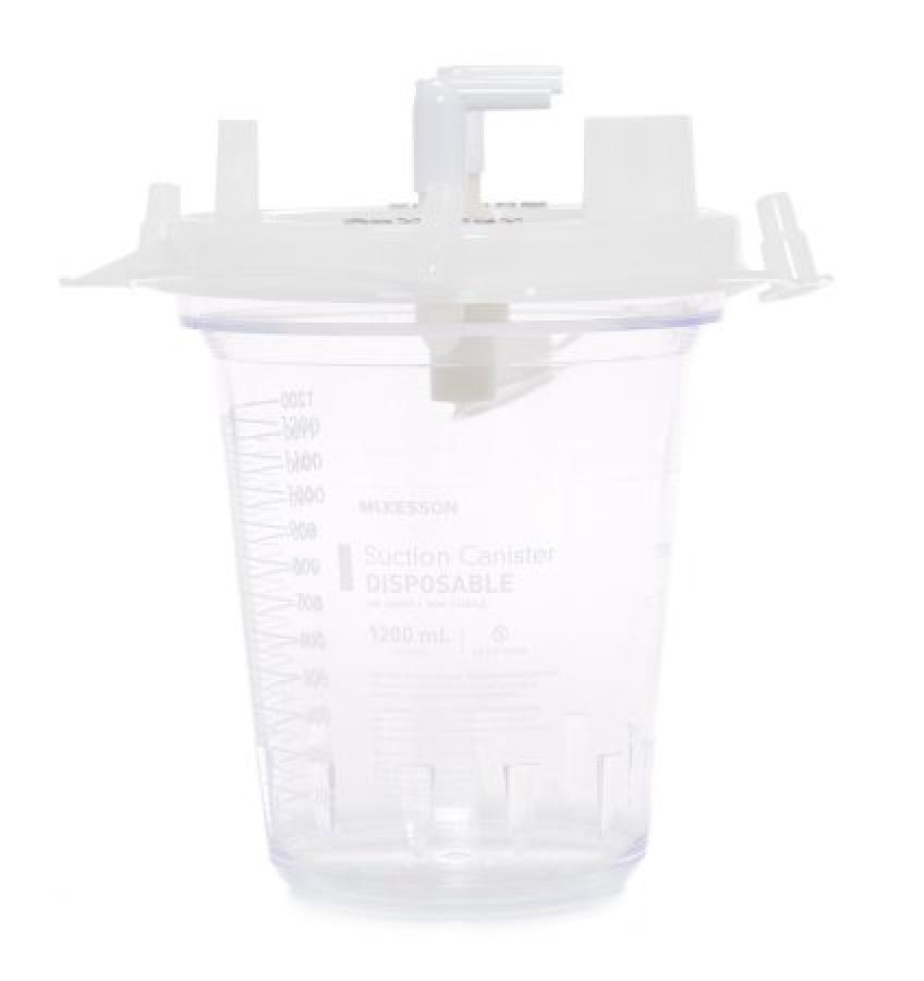 McKesson Suction Canisters, Graduated, Pour Lid, Polystyrene ...