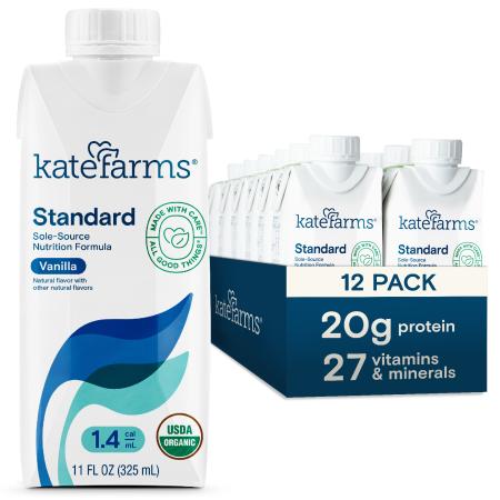 Kate Farms Standard 1.4 Formula, Vanilla Flavor, 11 Oz. Carton, For ...
