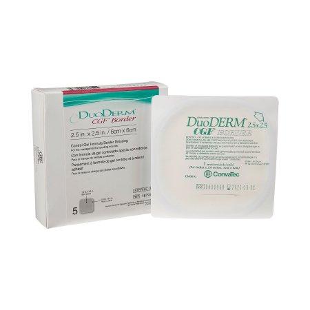 DuoDERM CGF Border Hydrocolloid Dressing, 2.5 X 2.5 In., Square, Beige ...