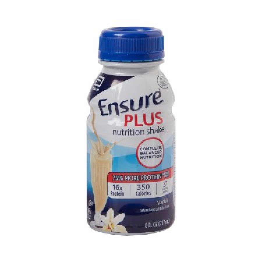 Ensure Plus Nutrition Shake, Vanilla, 8 Oz., Bottle, Ready to Use, 6 ...