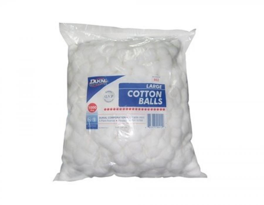 Dukal Cotton Balls, Cotton, Medium, White, Non-Sterile, 2000 Count, #801