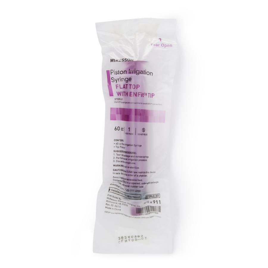 McKesson Enteral / Oral Irrigation Syringe, 60 mL, Enfit Tip, Without ...