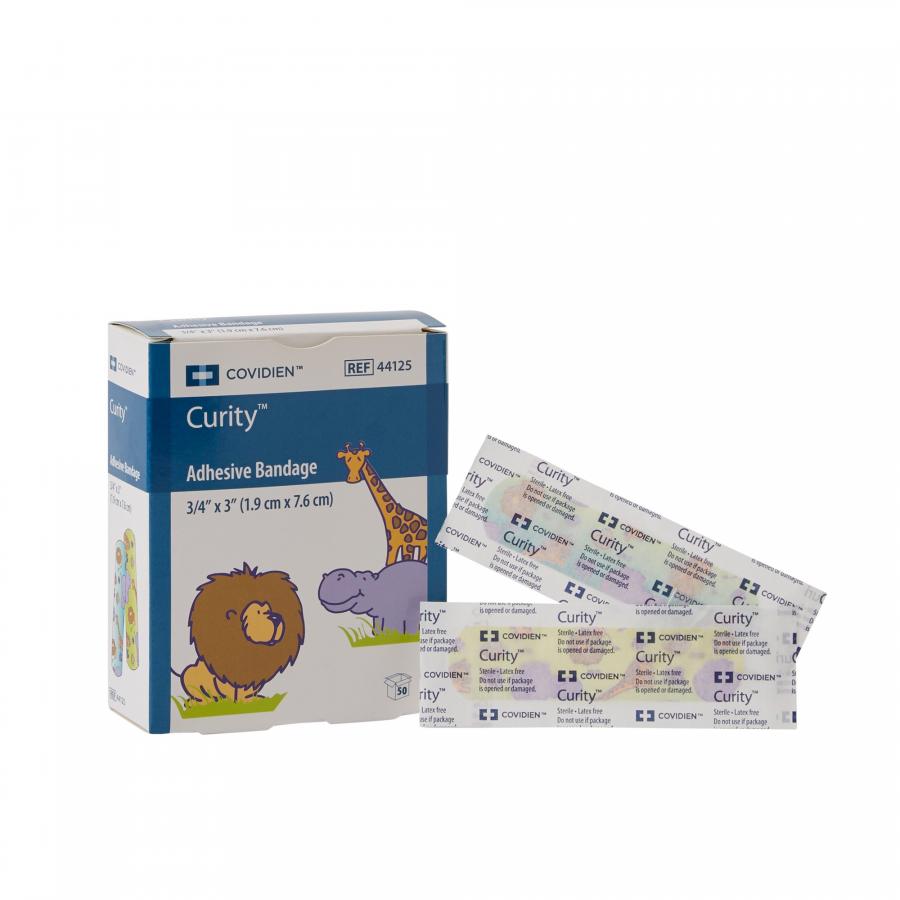 Cardinal Health Curity Zoo Design Adhesive Strips, Sterile, Kid Design (Zoo Animals), Plastic ...