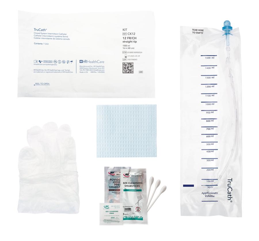 HR Healthcare TruCath Closed System Catheter Kits, Sterile, 12 FR., 16 ...