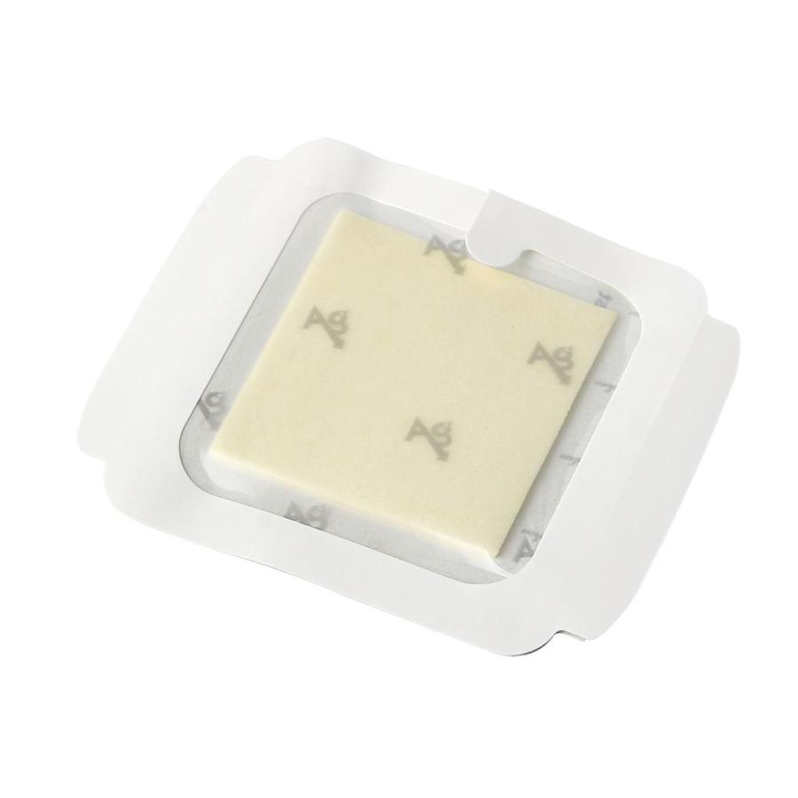 Medline Optifoam Ag Adhesive Foam Wound Dressings, 4 x 4 Inches Overall ...