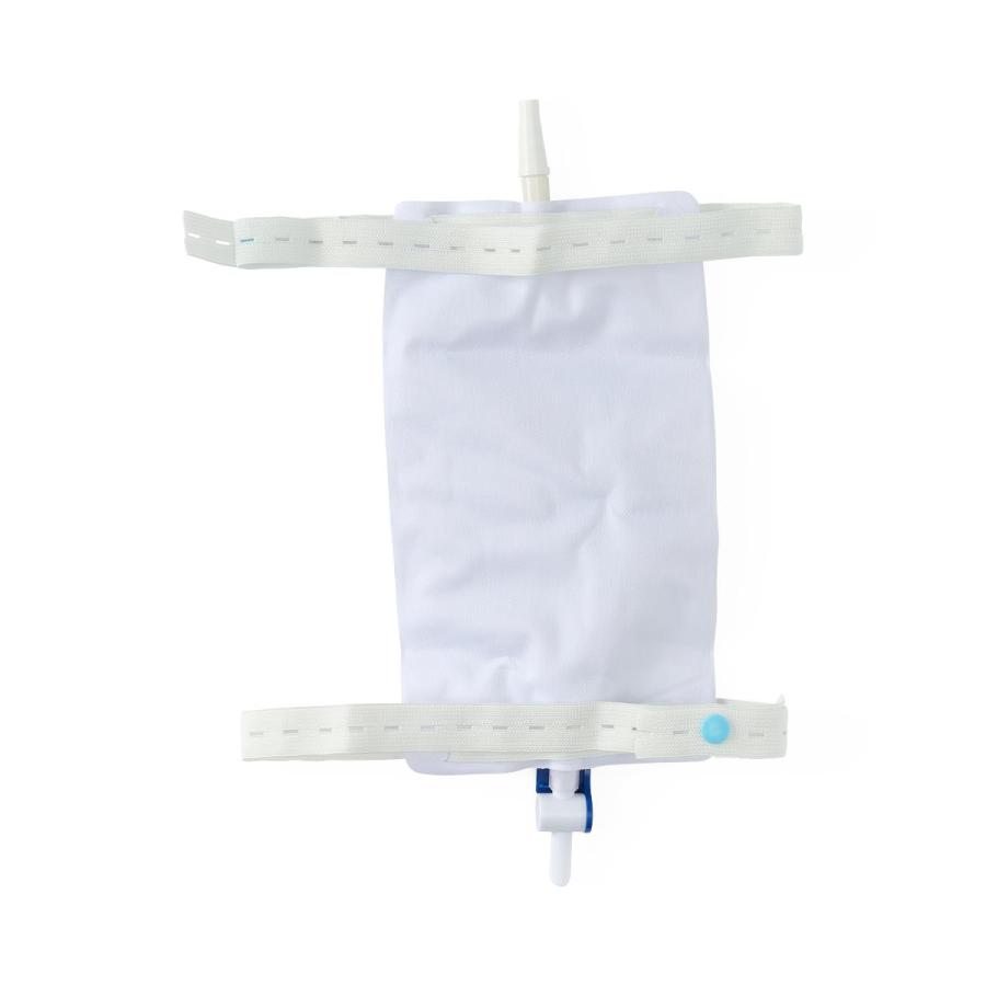 Medline Leg Bags with Flip Drain, Medium, 20 Oz., Elastic Straps, 1 Count, #URO5454H