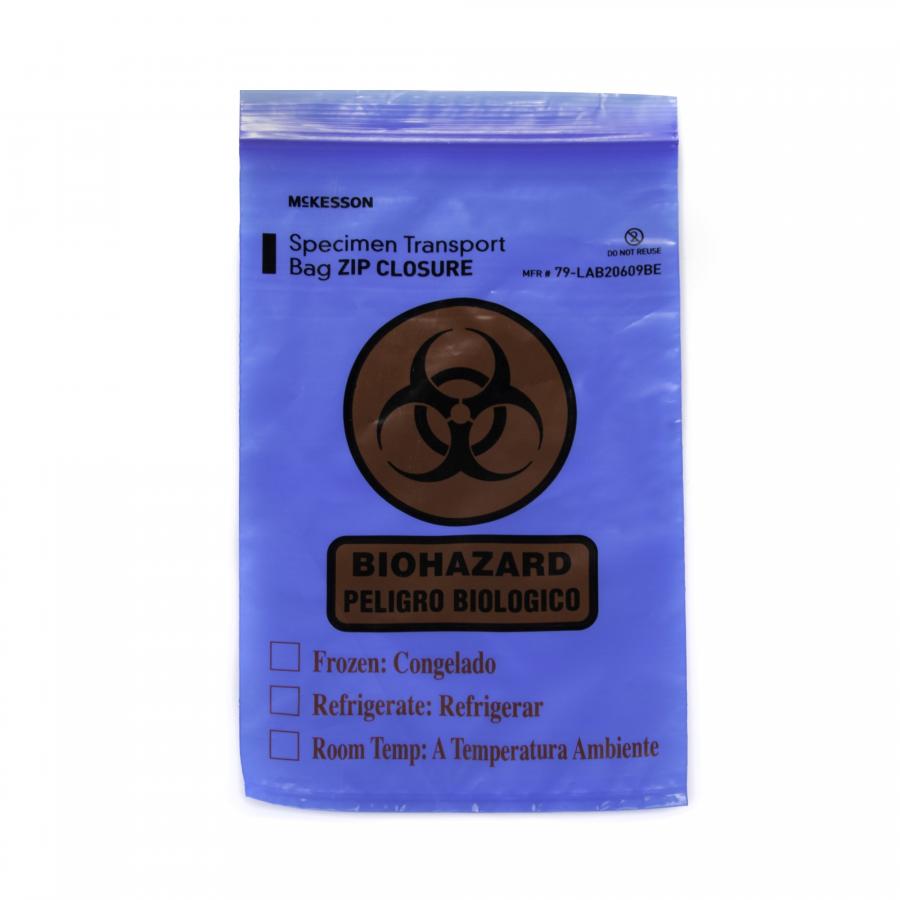 McKesson Specimen Transport Bags with Document Pouches, Zip Closure ...