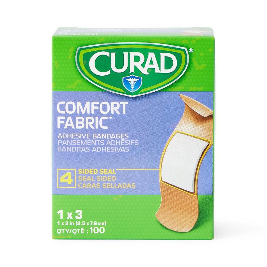 Medline CURAD Comfort Adhesive Bandages , Adhesive Bandage, 3 x 1 Inch ...