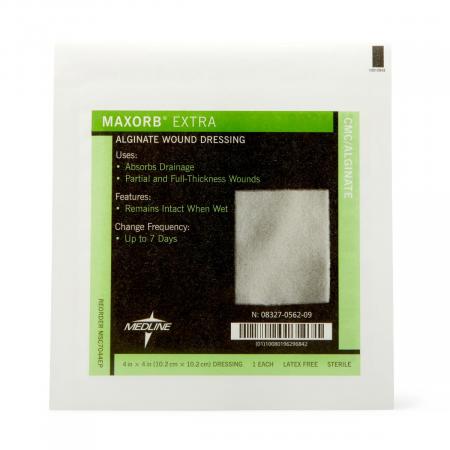 Maxorb Extra Alginate Dressing, 4 Inches x 4 Inches, #MSC7044EPZ EA 1