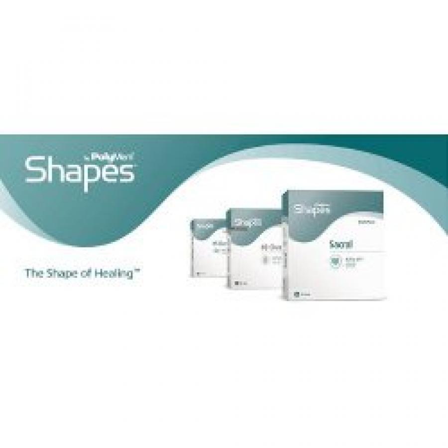 Ferris PolyMem Shapes Adhesive with Border Foam Dressings, Sterile ...