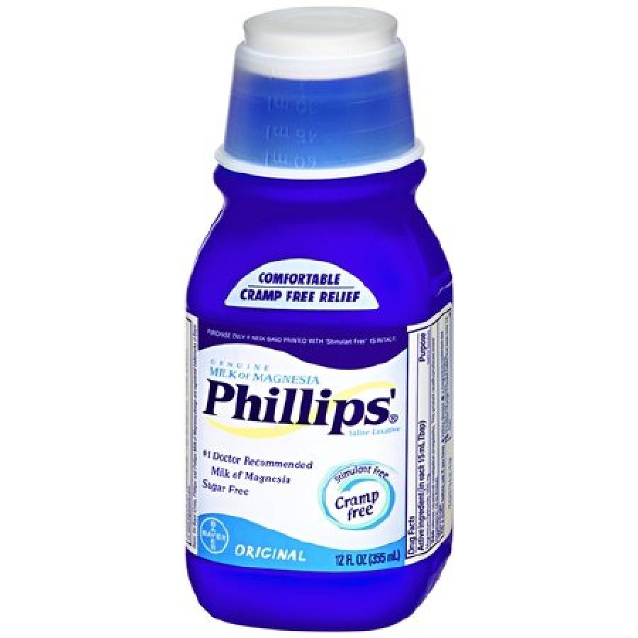 Bayer Phillips Milk of Magnesia Laxatives, Bottle, Liquid, 400 mg / 5 ...