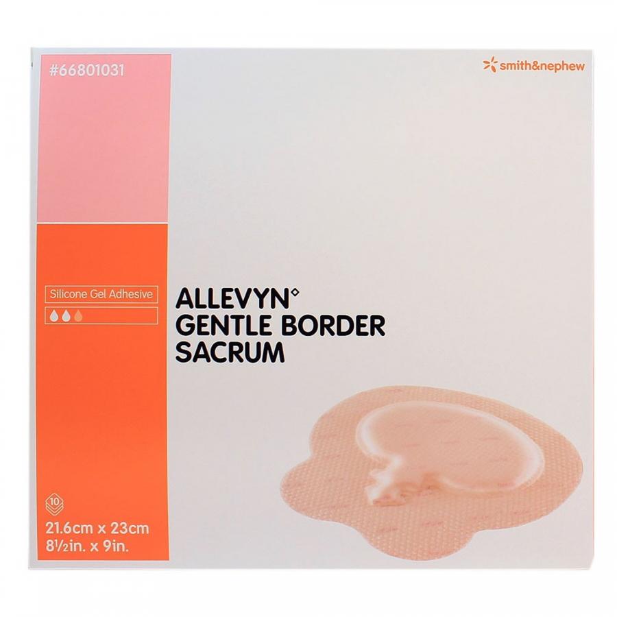 Smith & Nephew Allevyn Gentle Border Silicone Gel Adhesive with Foam Dressing, Sterile, Pink ...