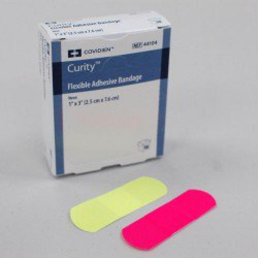 Curity Adhesive Strip, 1 X 3 In., Neon, Fabric, 7/8 X 1 In. Pad ...